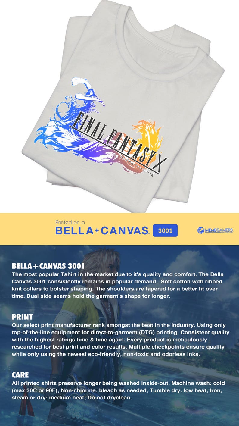 Final Fantasy 10 Shirt, FFX Unisex Tee, FF10 Tshirt - Etsy Australia