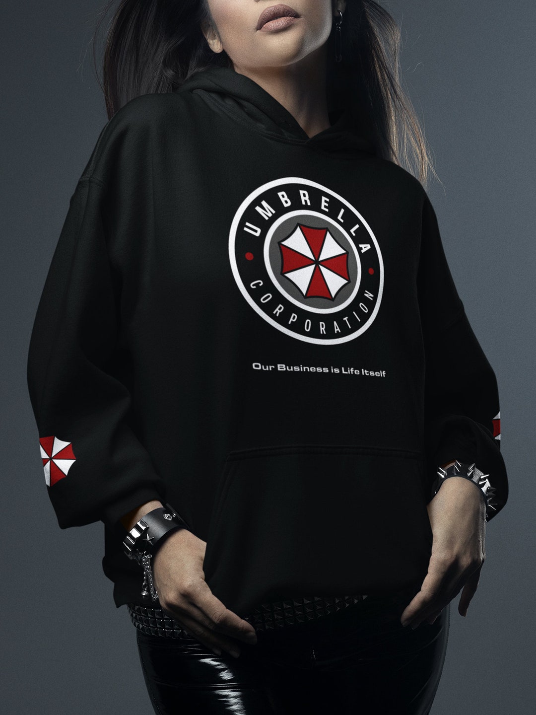 Umbrella Corporation Hoodie – Sleeve Print, Gamer Gift - Etsy