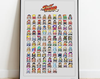Street Fighter II All Characters Digital Print - Etsy
