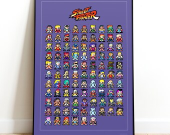 Street Fighter II - All Characters - Digital Print - Etsy