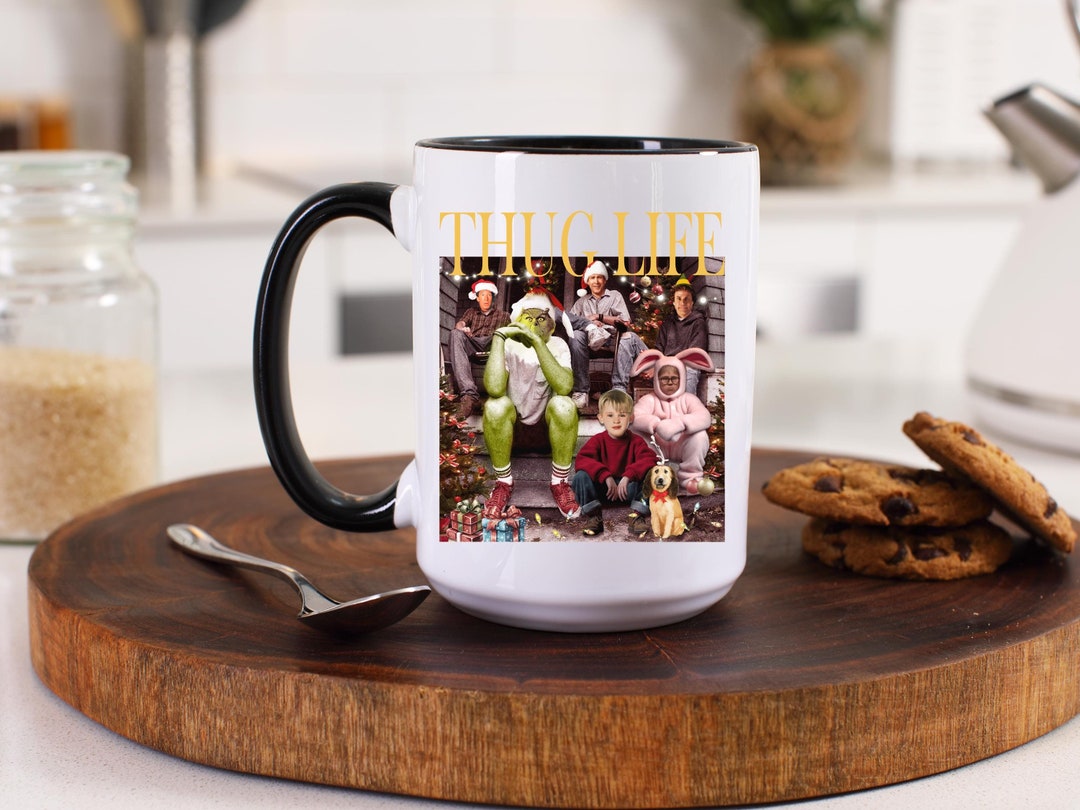 Thug Life Christmas Coffee Mug Funny Christmas Mugs Coffee Cup ...