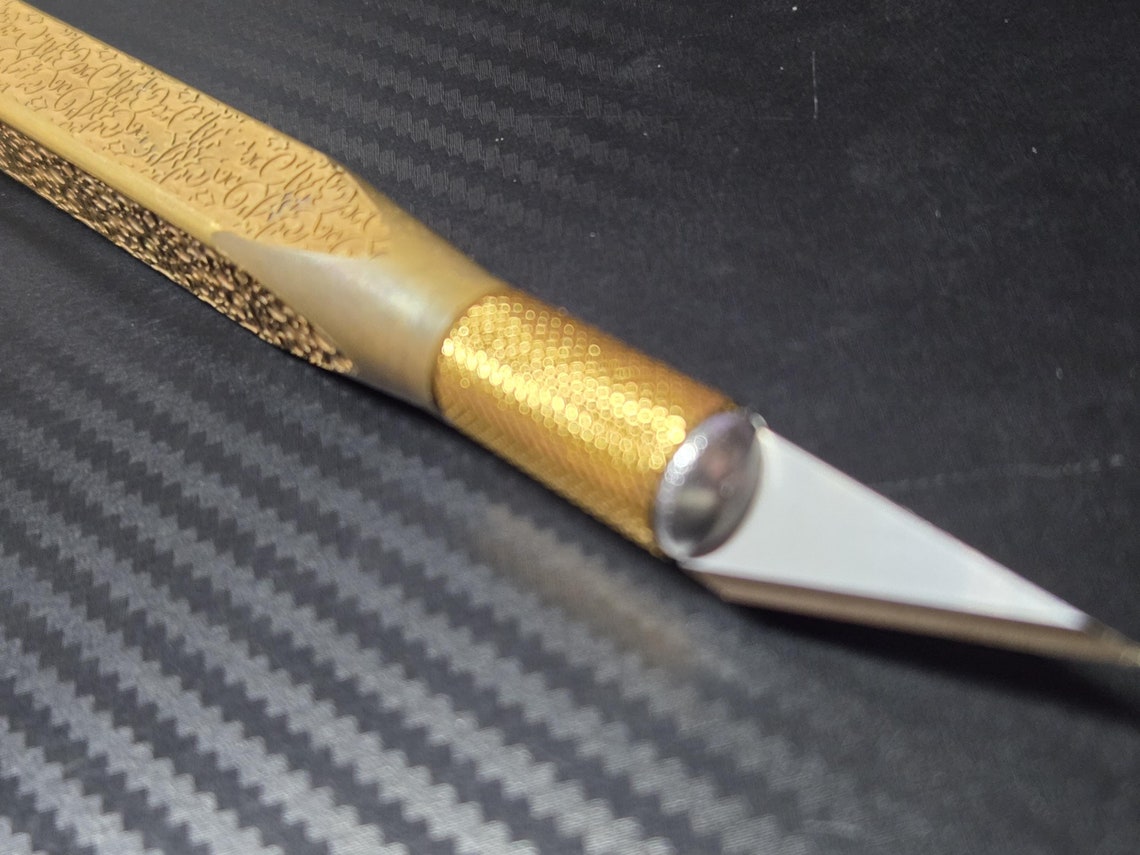X-acto Handle #2, Square Brass, Unique Etching - Etsy
