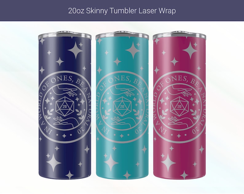Dungeons & Dragons 20oz Skinny Tumbler Laser SVG Wrap, Dnd Xmas Gift ...