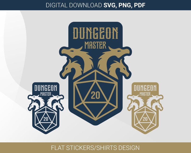 Dungeon Master SVG Files, Dungeon Master Shirts. Mug and Stickers Flat ...