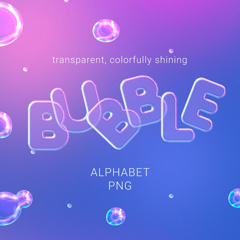Bubble Letters Printable - Etsy
