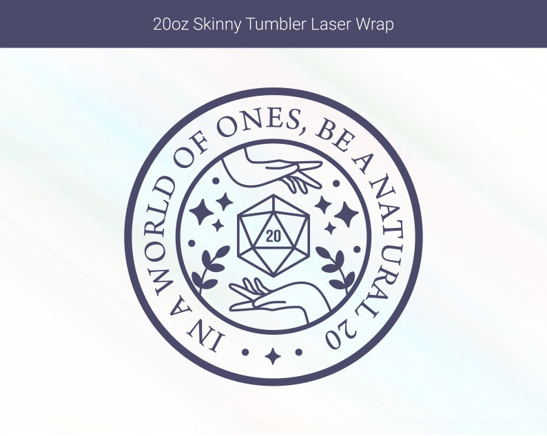 Dungeons & Dragons 20oz Skinny Tumbler Laser SVG Wrap, Dnd Xmas Gift ...