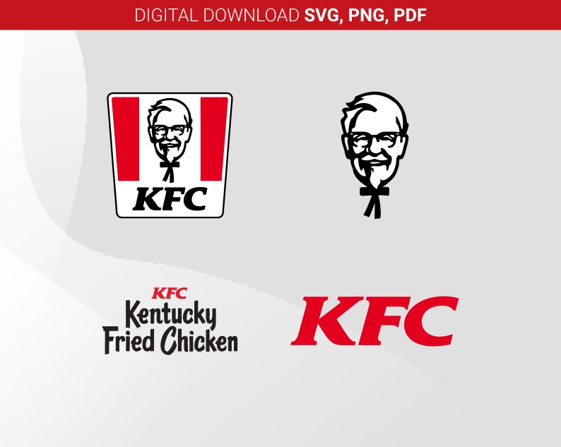 KFC Logo Kentucky Fried Chicken Logo .svg .png and .pdf - Etsy Australia
