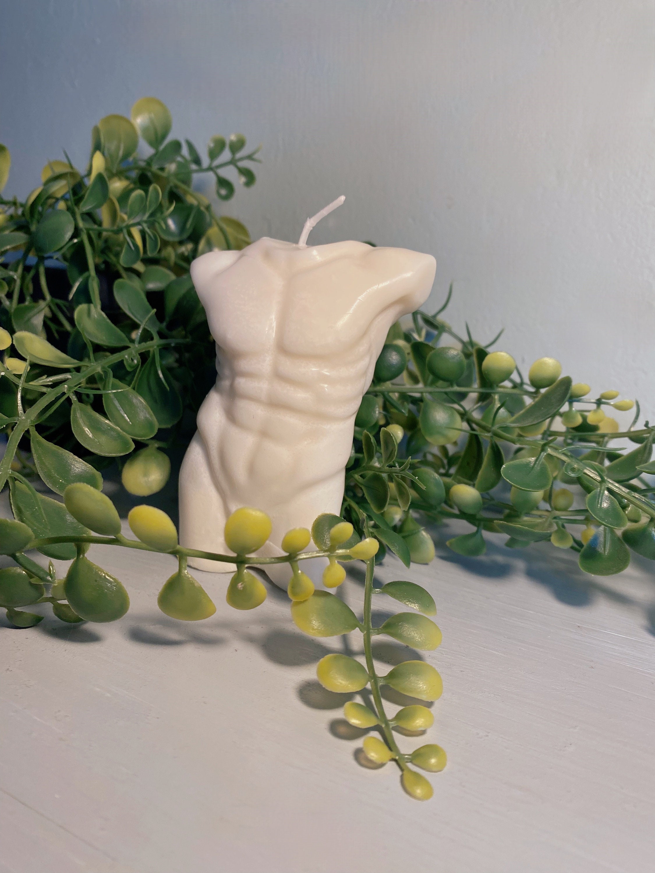 Male Body Candle/naked Man Candle/male Torso Candle/ David Statue ...