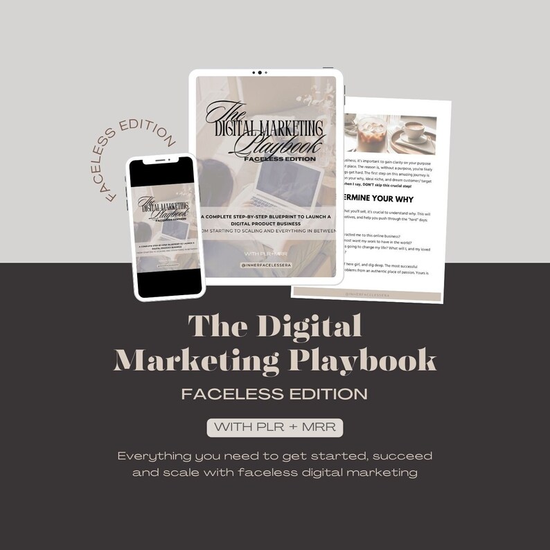 Faceless Marketing Playbook, Digital Marketing Course, Faceless Digital ...