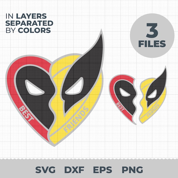 Deadpool Wolverine Best Friends Svg - Etsy