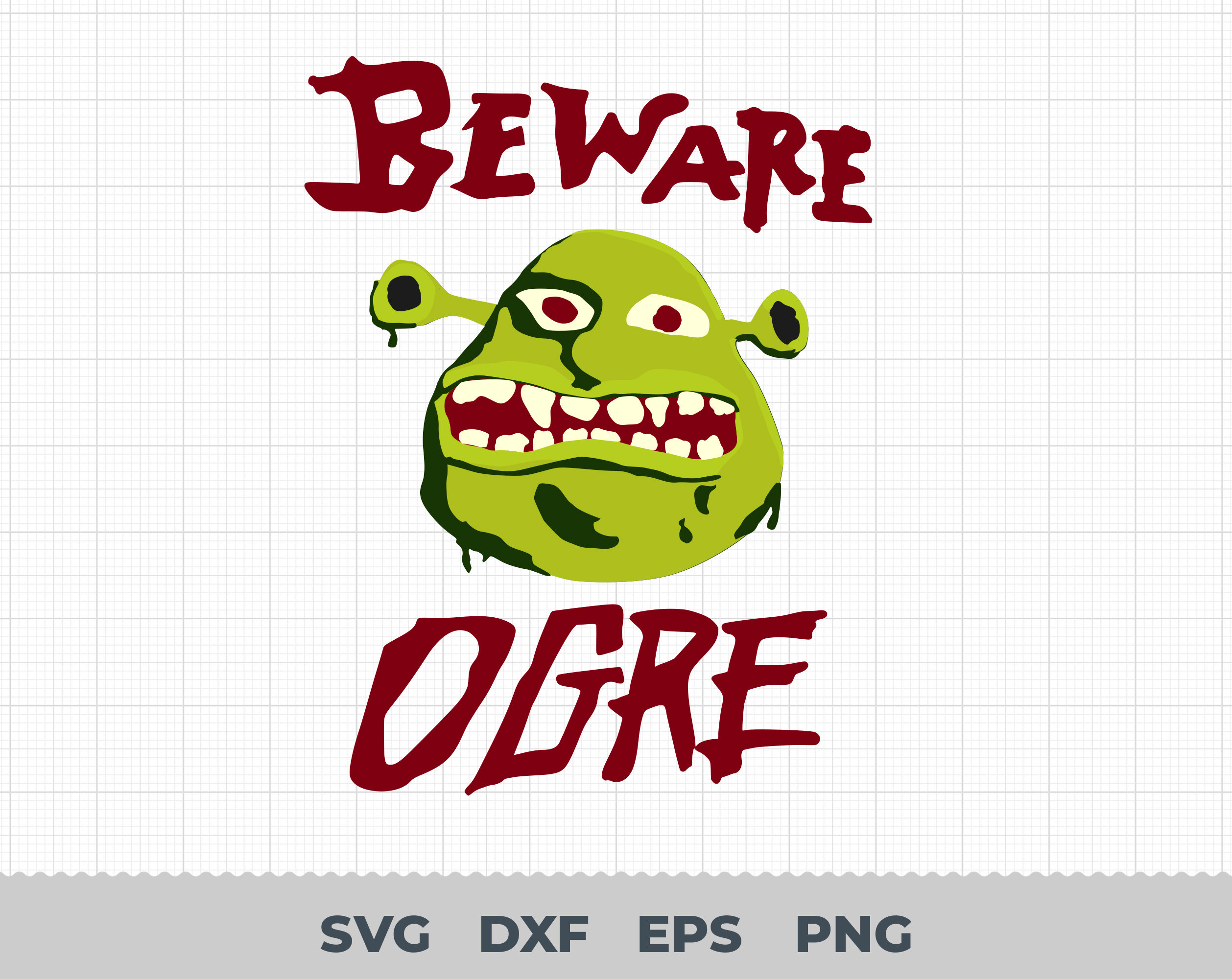 Beware Ogre Svg, Ogre Shrek for Shirts SVG, Ogre Shrek SVG, Beware Ogre PNG - Etsy