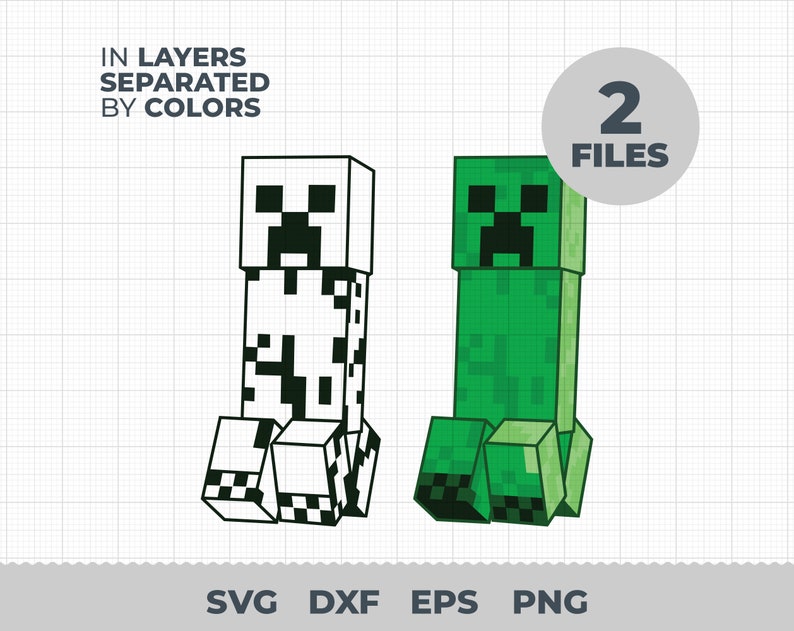 Minecraft Svg, Layered Svg, Cricut, Silhouette, Instant Download - Etsy