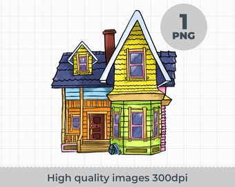 Up Png Clipart, up Balloon House Png Design, High Quality, Instant ...