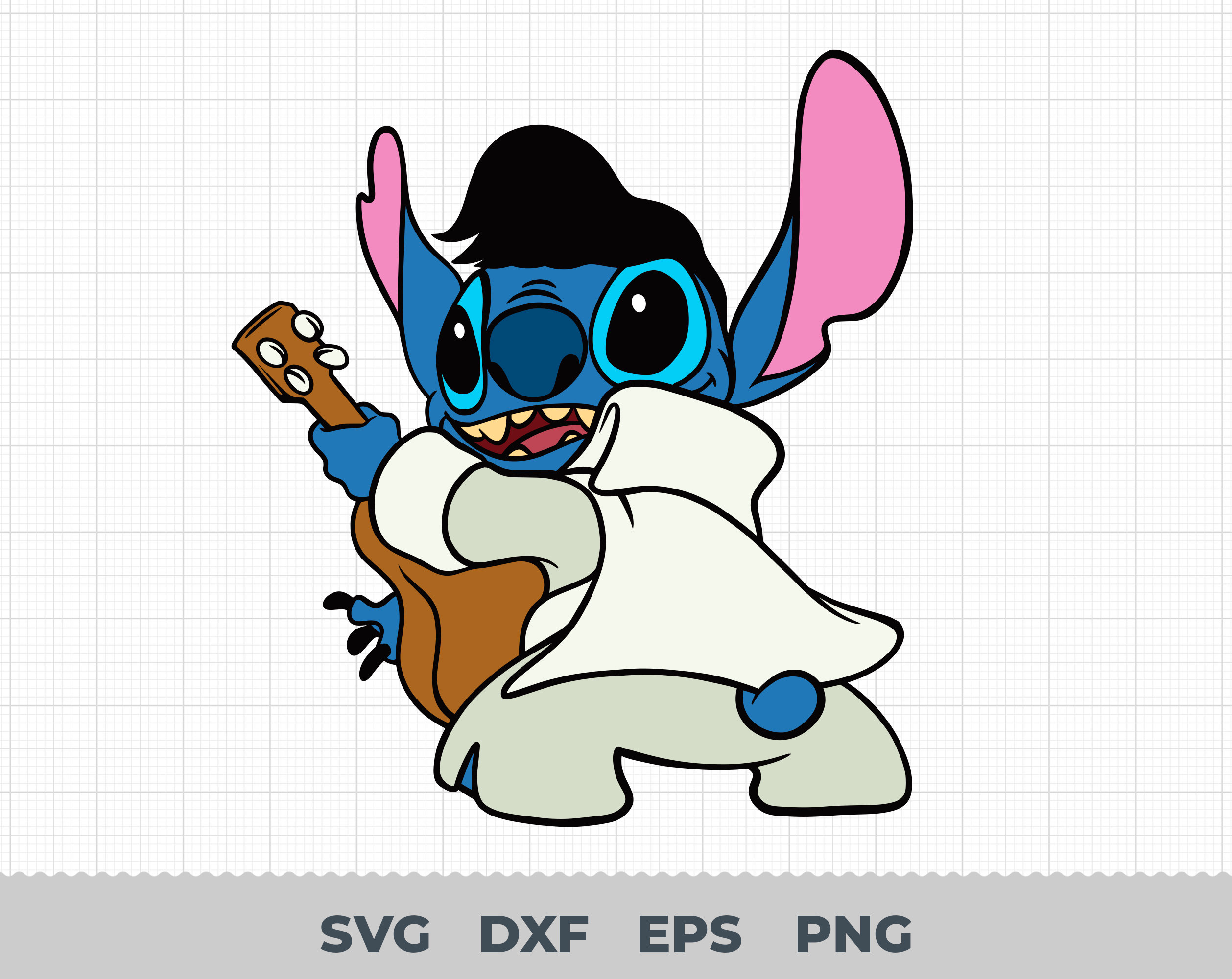 Elvis Stitch SVG Layered File Digital Illustration, Digital Download ...