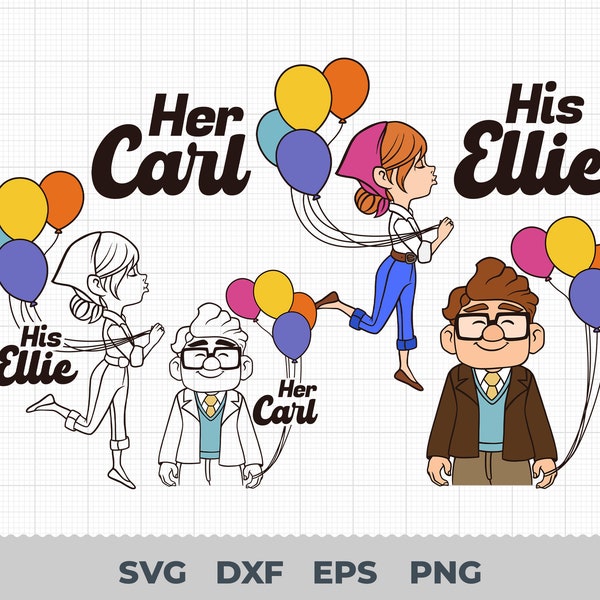Carl and Ellie Anniversary Svg - Etsy