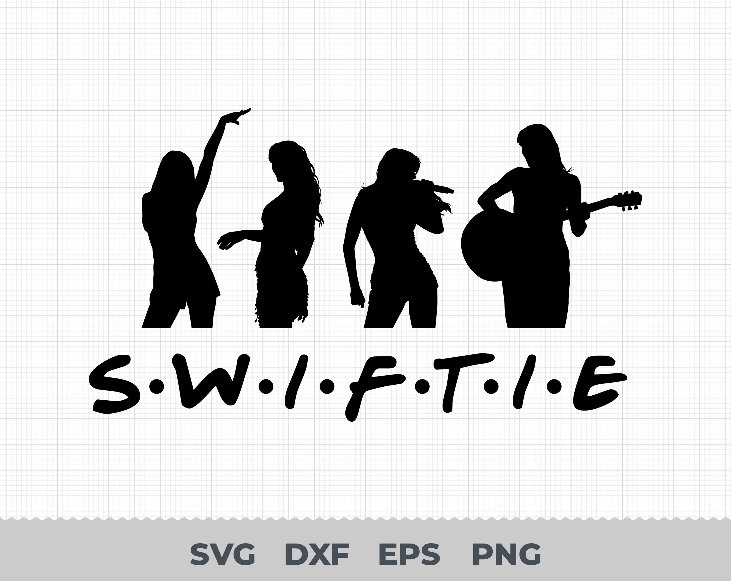 Swiftie Friends Bundle Taylor Silhouette Svg, Taylor Swift Merch Png ...