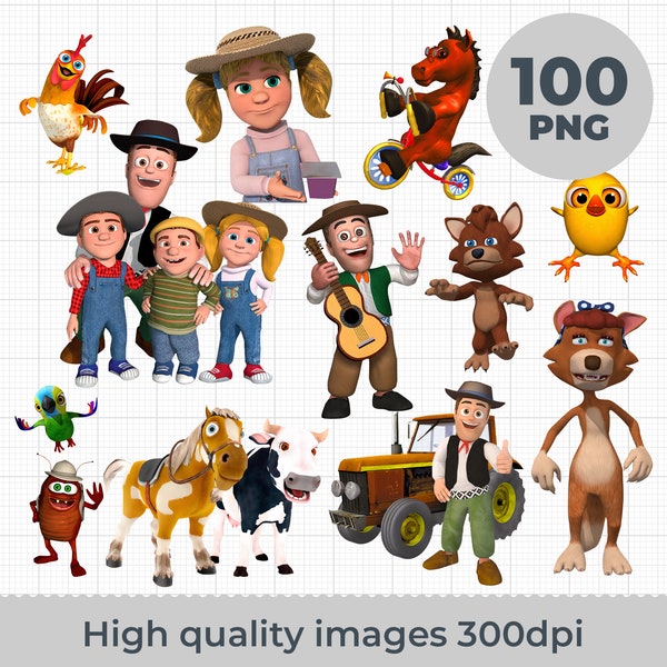 Zenon Farm Printable Characters - Etsy