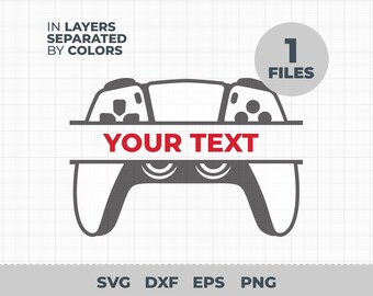 Game Controllers Svg,gamer Controller Split Monogram Name Fram SVG ...