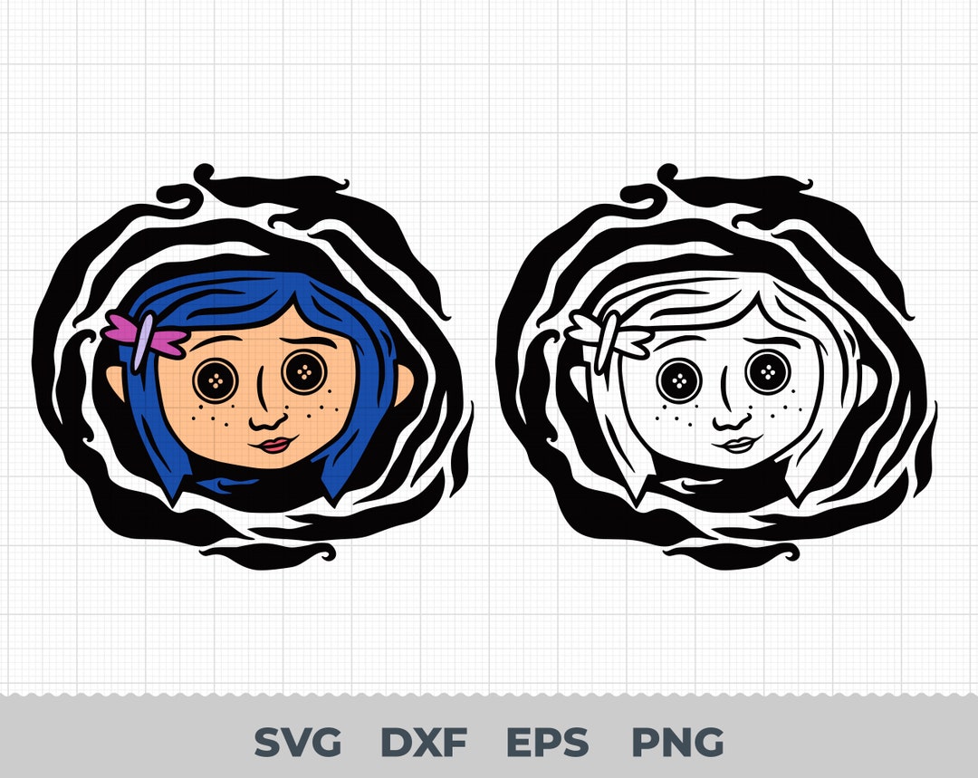 Coraline SVG, Coraline Button Eyes SVG, Multilayer, Svg Png Jpg Dxf Eps ...