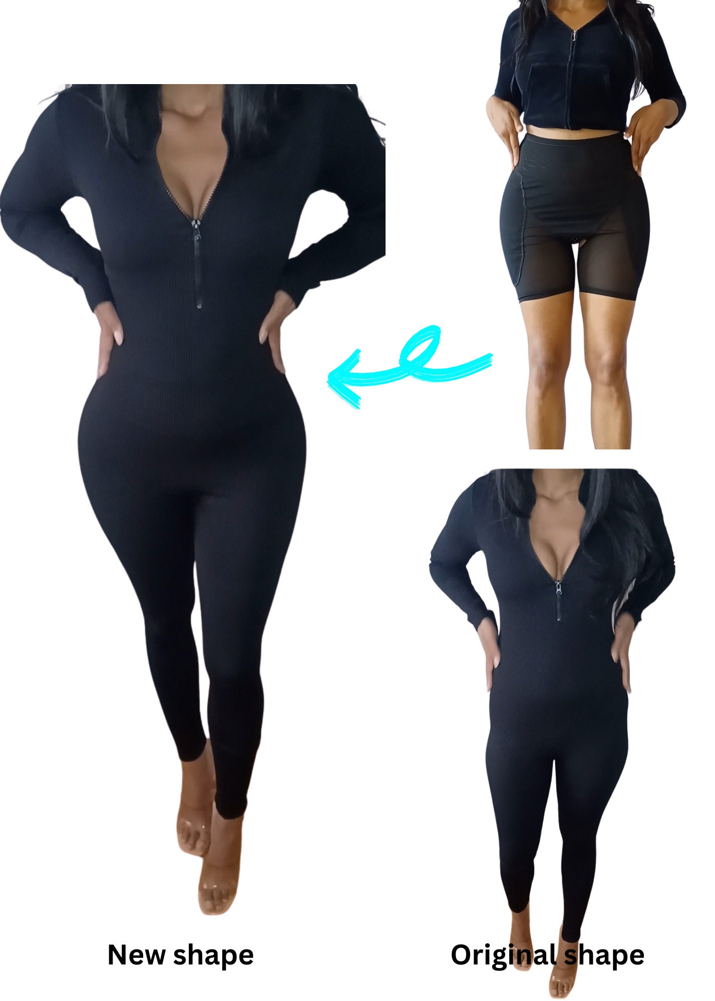 High Waist Compression Tummy Tuck Band Hip & Butt Padded Shapewear BBL ...