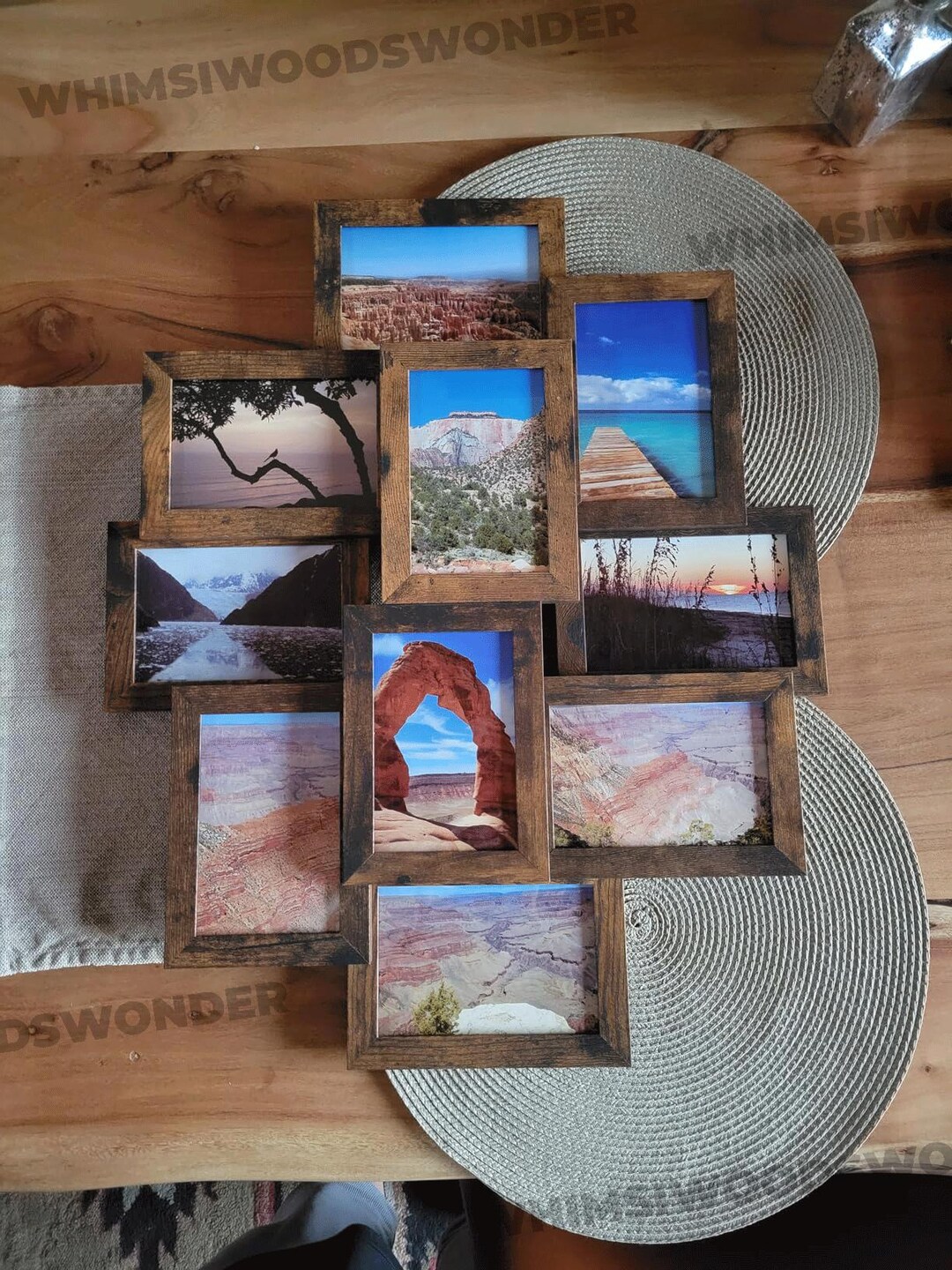 Set 0f 10 Rustic Wood Collage Picture Frame | Photo Frame | 4x6 Picture ...