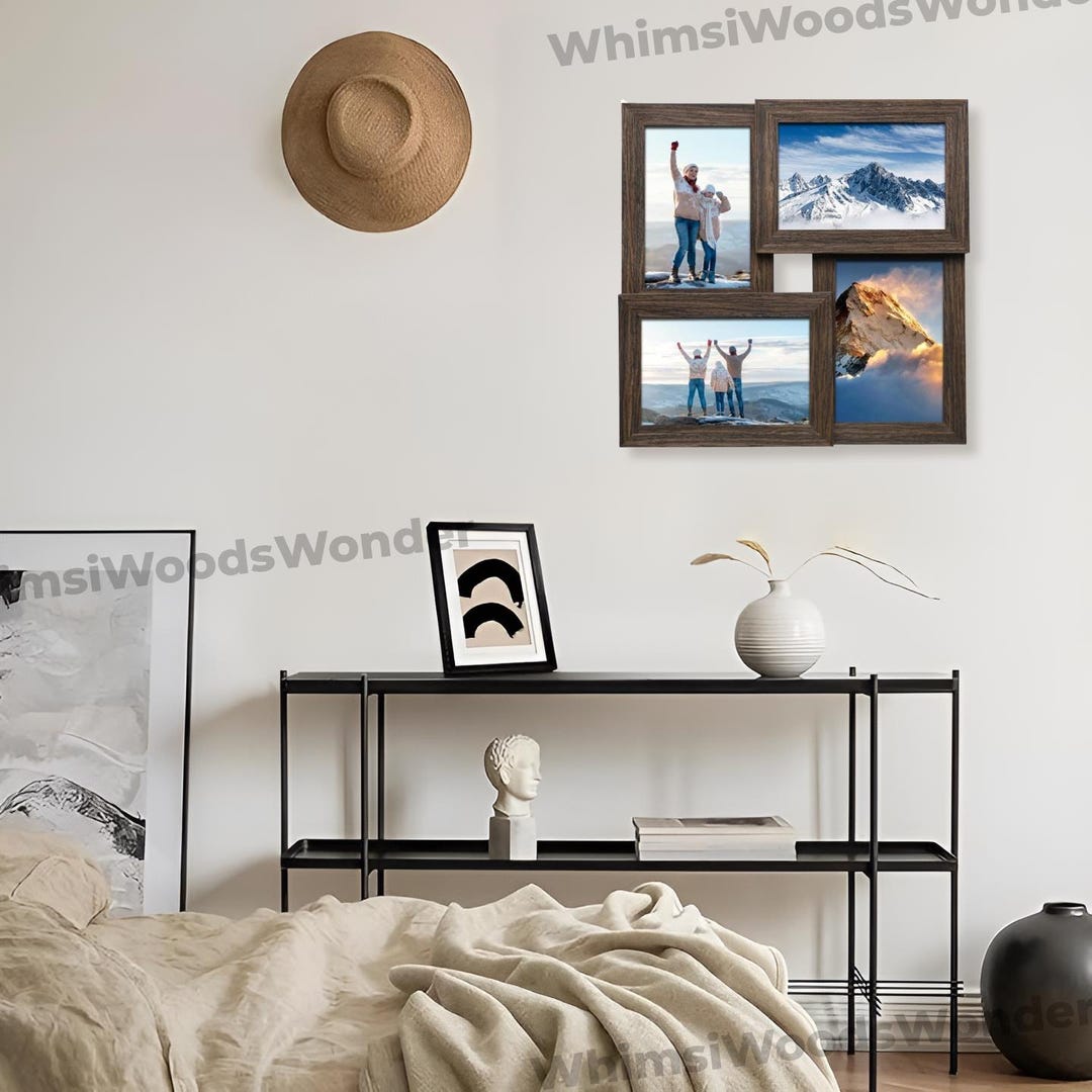 Rustic Wood Collage Picture Frame Photo Collage Frame Large Collage ...