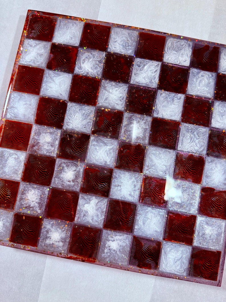 Celestial Ember Resin Chess Board (chess Pieces Not Included) - Etsy