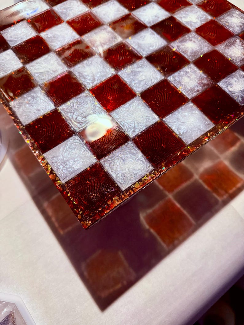 Celestial Ember Resin Chess Board (chess Pieces Not Included) - Etsy