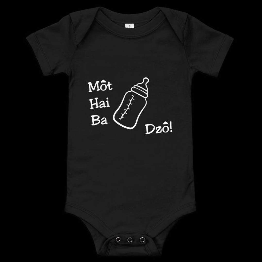 Funny Vietnamese Baby Onesie - Một, Hai, Ba, Dzô - Baby Shower Gift ...