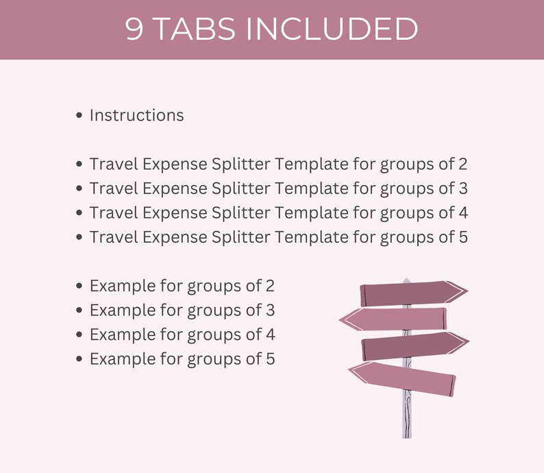 Travel Expense Splitter Spreadsheet Template for Microsoft Excel - Etsy