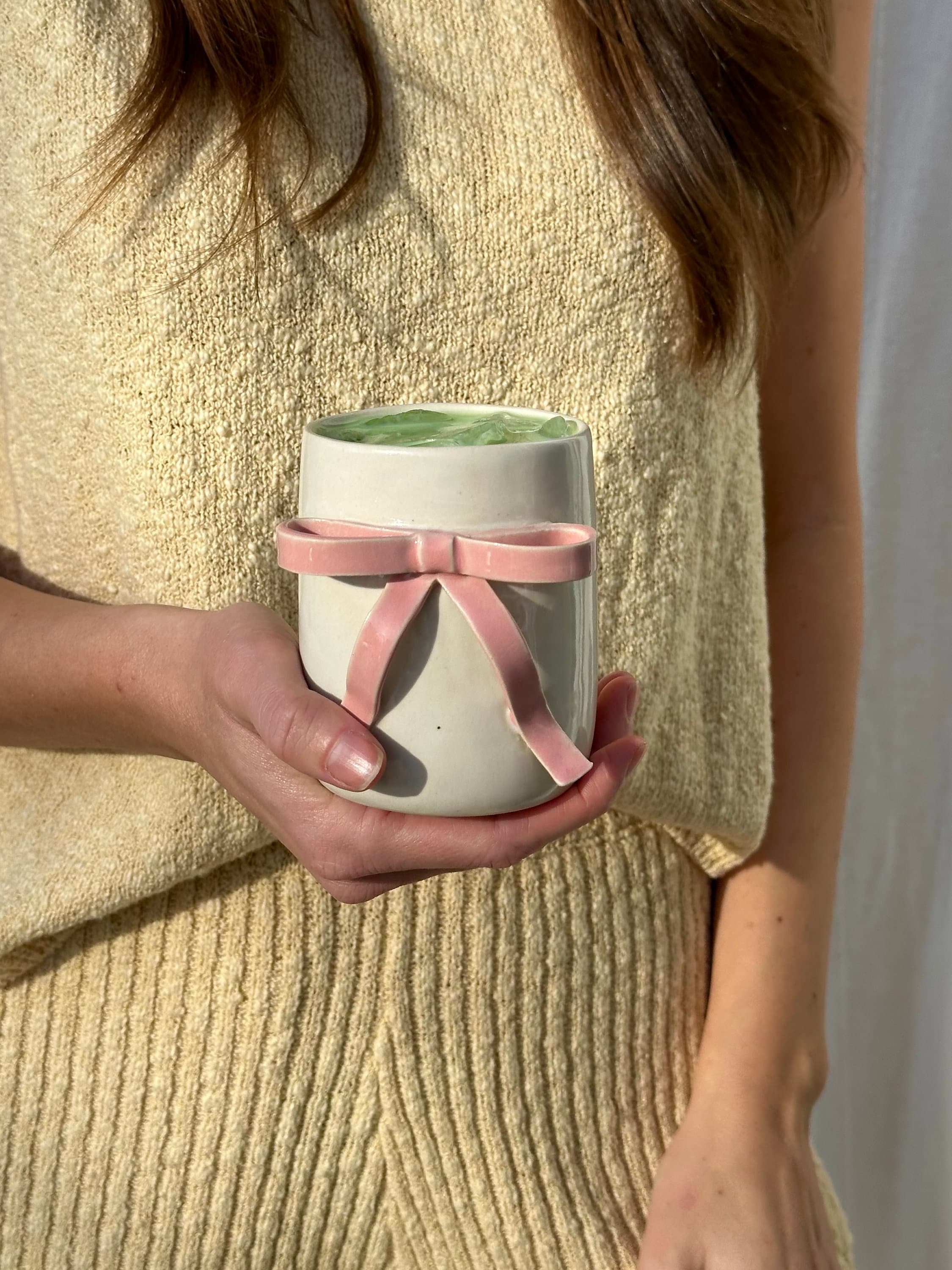 Handmade Ceramic Pink Bow Ribbon Cup. Coffee, Tea, Matcha Mug - Etsy UK