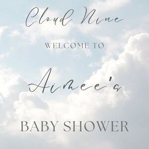 Cloud Nine Baby Shower Sign - Etsy UK