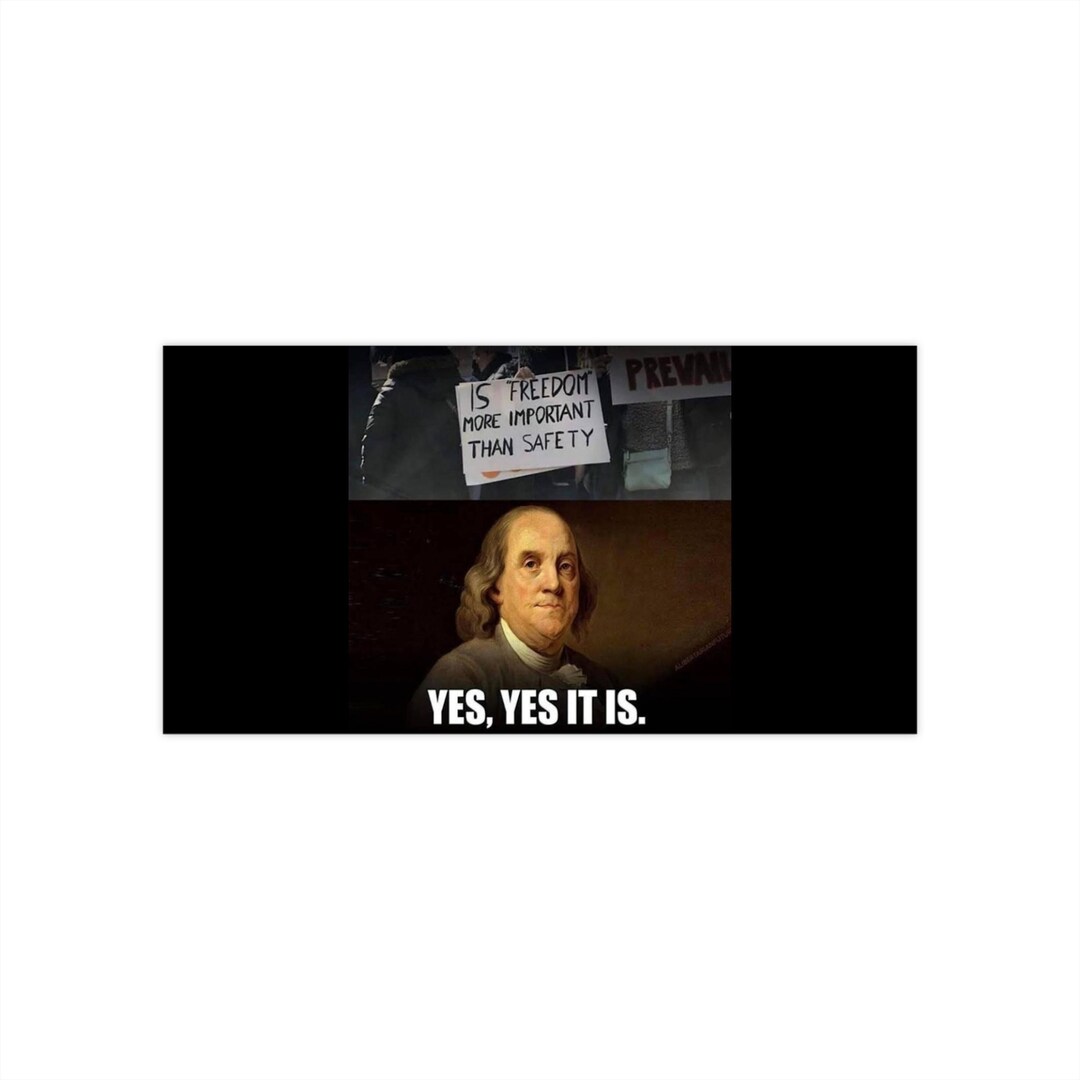 Freedom Over Safety Bumper Stickers - Etsy