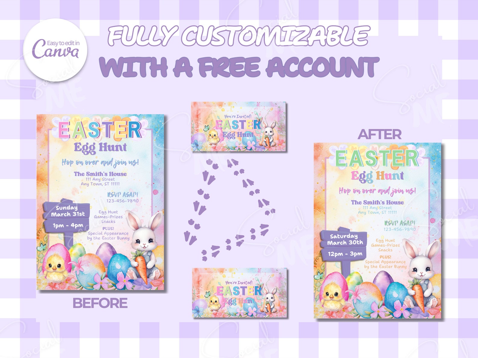 Easter Egg Hunt Invitation Editable Easter Invite Easter Party ...