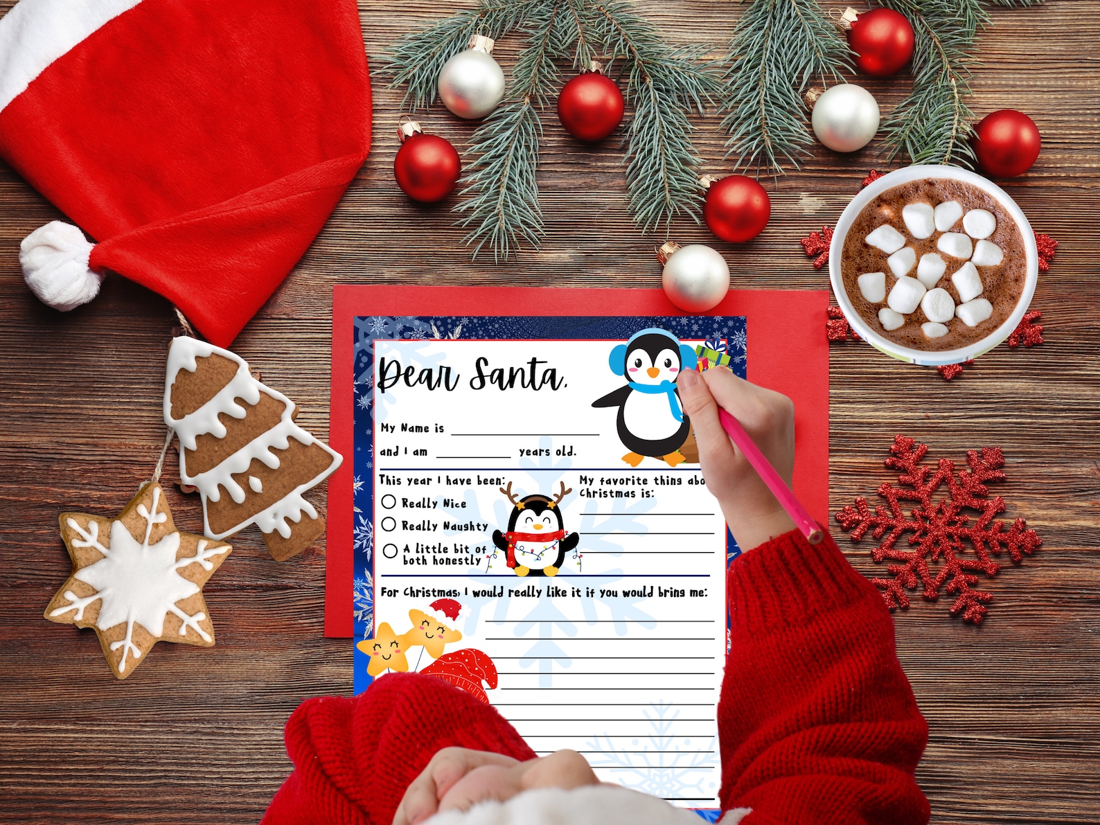 Letter to Santa, Dear Santa, Santa Letter Template, Letter to Santa ...