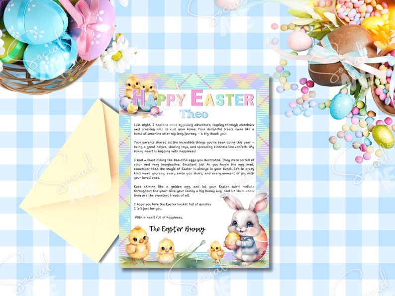 Personalized Letter From the Easter Bunny Editable Template ...