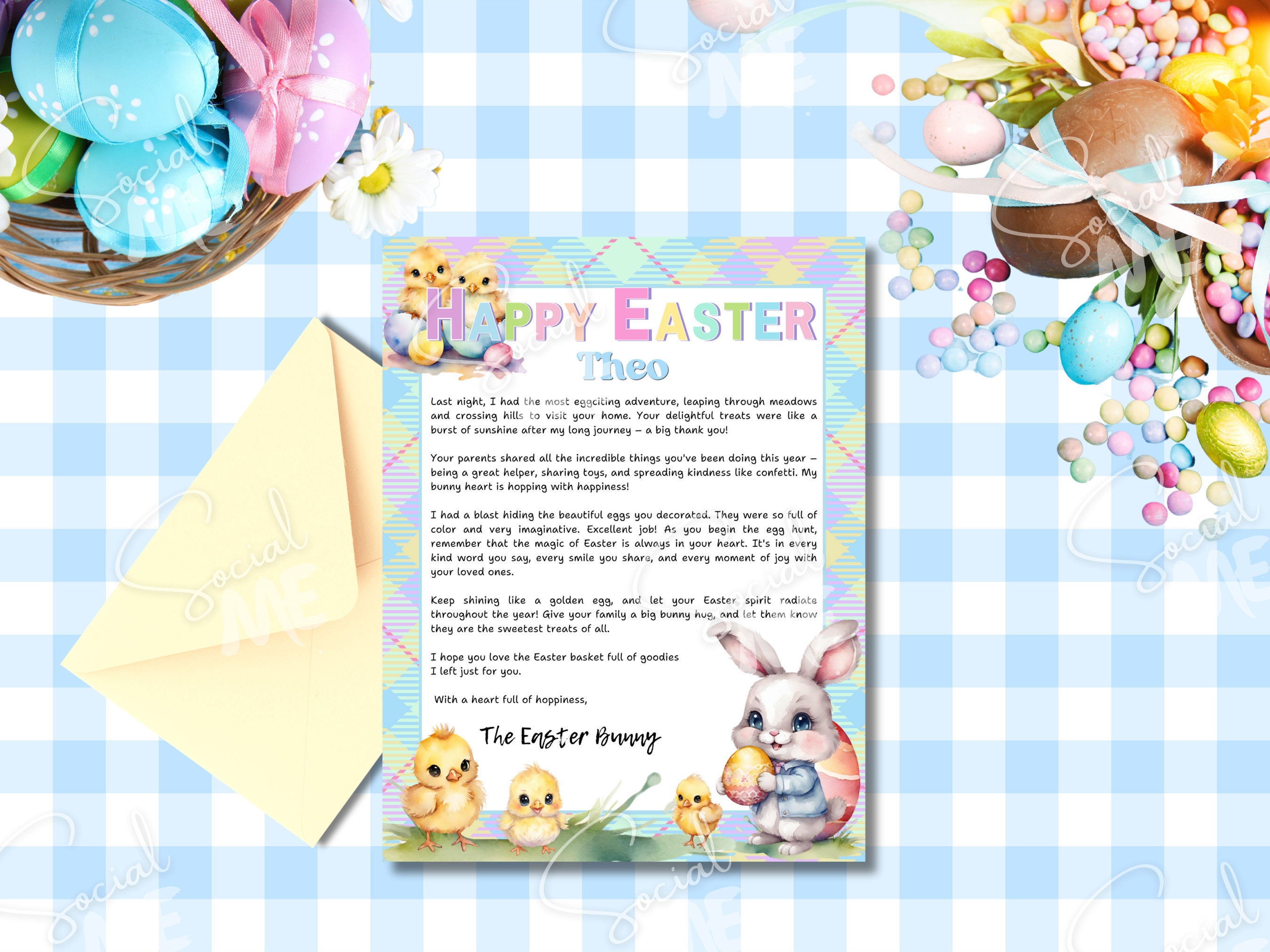 Personalized Letter From the Easter Bunny Editable Template ...