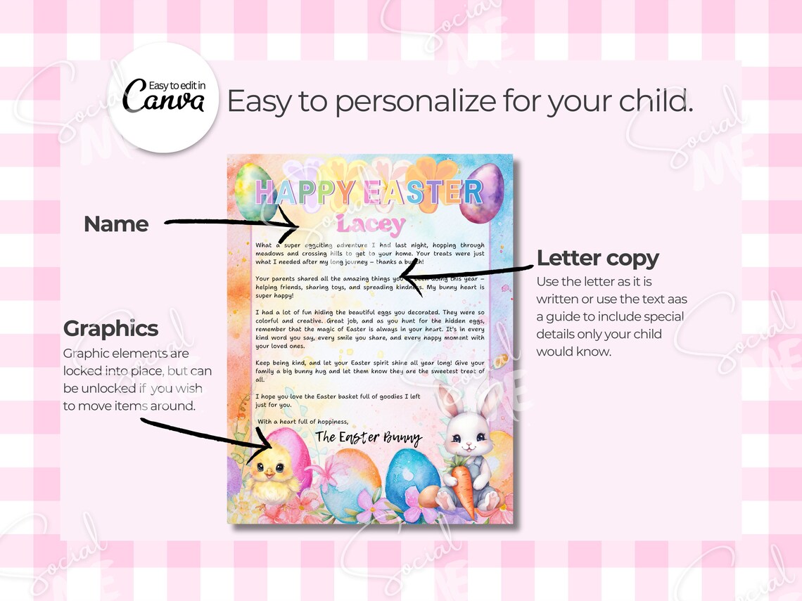 Customizable Letter From the Easter Bunny Editable Template ...