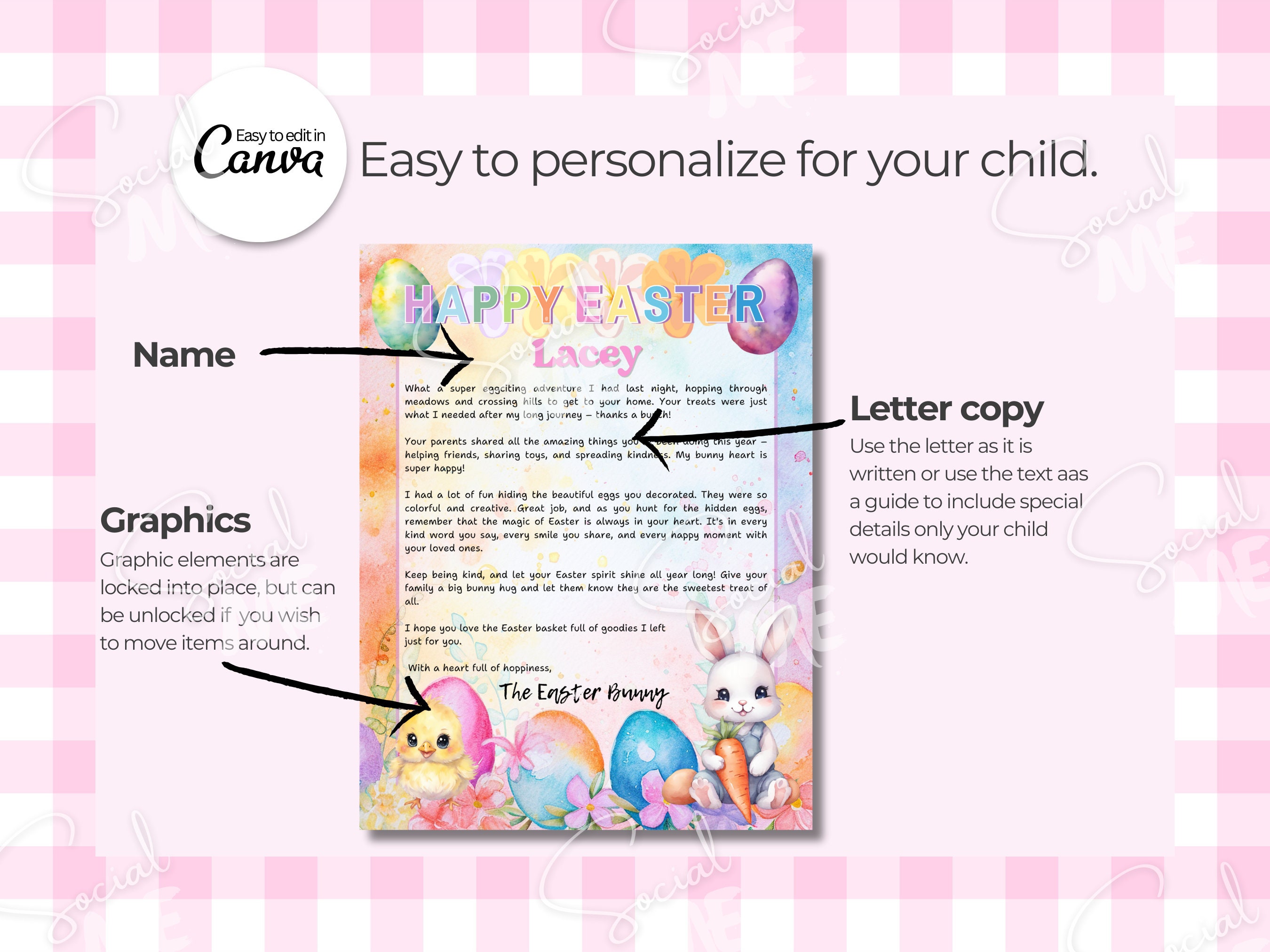 Customizable Letter From the Easter Bunny Editable Template ...