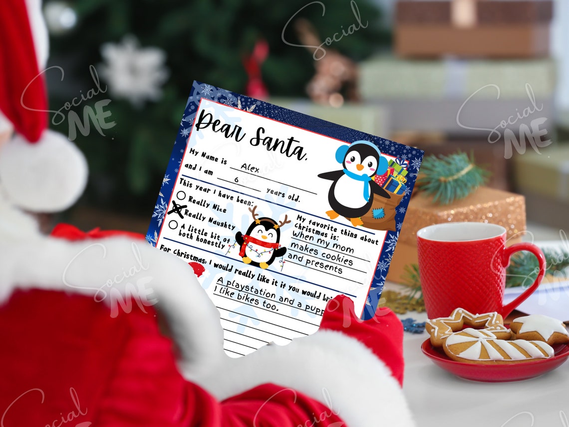 Letter to Santa, Dear Santa, Santa Letter Template, Letter to Santa ...