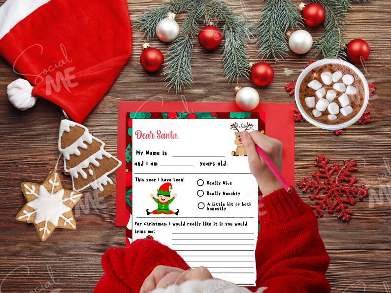Letter to Santa, Dear Santa, Santa Letter Template, Letter to Santa ...