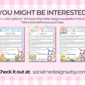 Customizable Letter From the Easter Bunny Editable Template ...