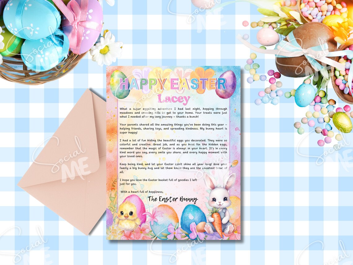 Customizable Letter From the Easter Bunny Editable Template ...