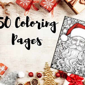 Christmas Themed Coloring Pages - Etsy