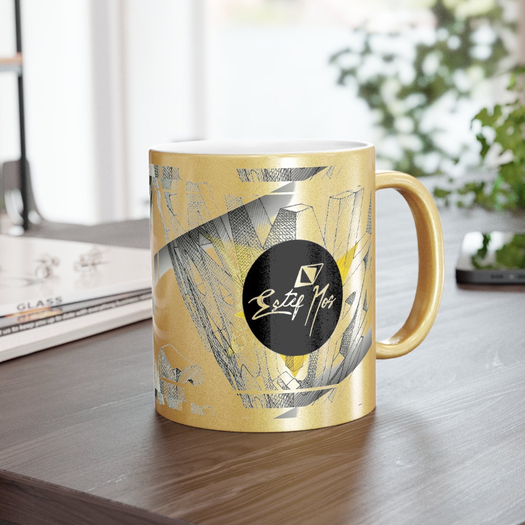 Artist Logo Estef Mos Metallic Mug silvergold - Etsy