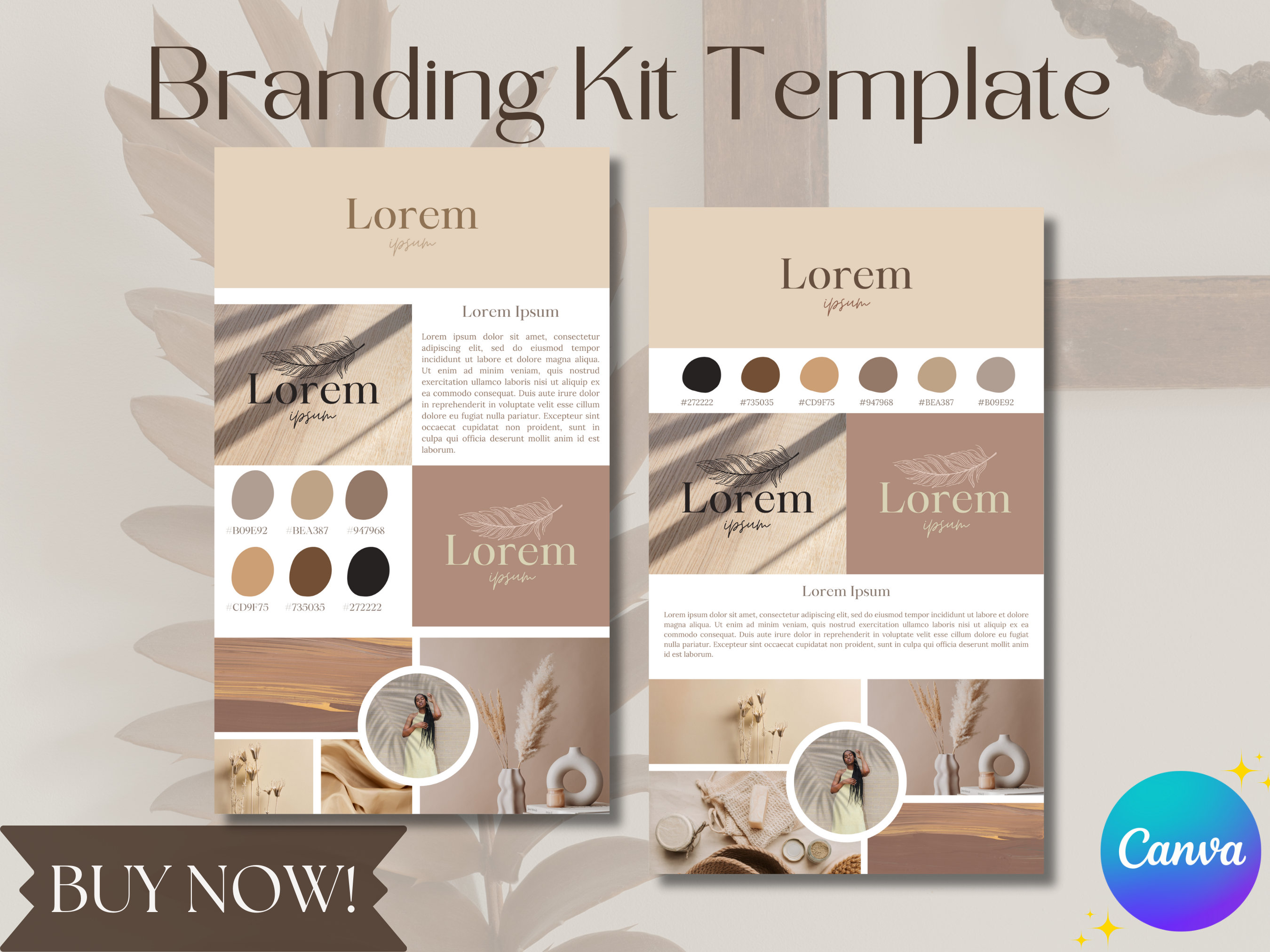 Minimalist Branding Kit Canva Template, Editable and Professional DIY ...