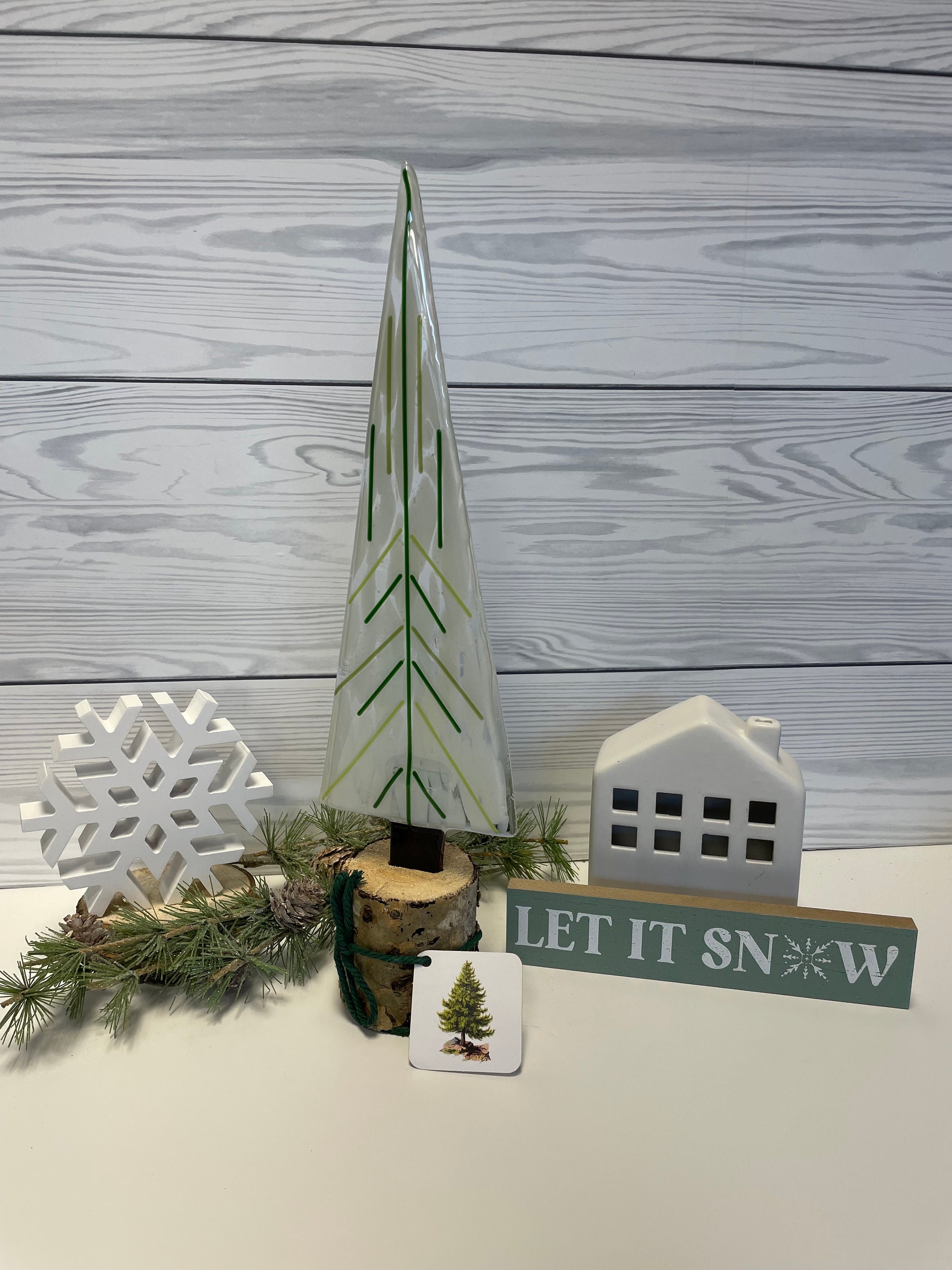Tree, Fused Glass Tree, Farm House Decor, Cabin, Cottages, Mountain ...