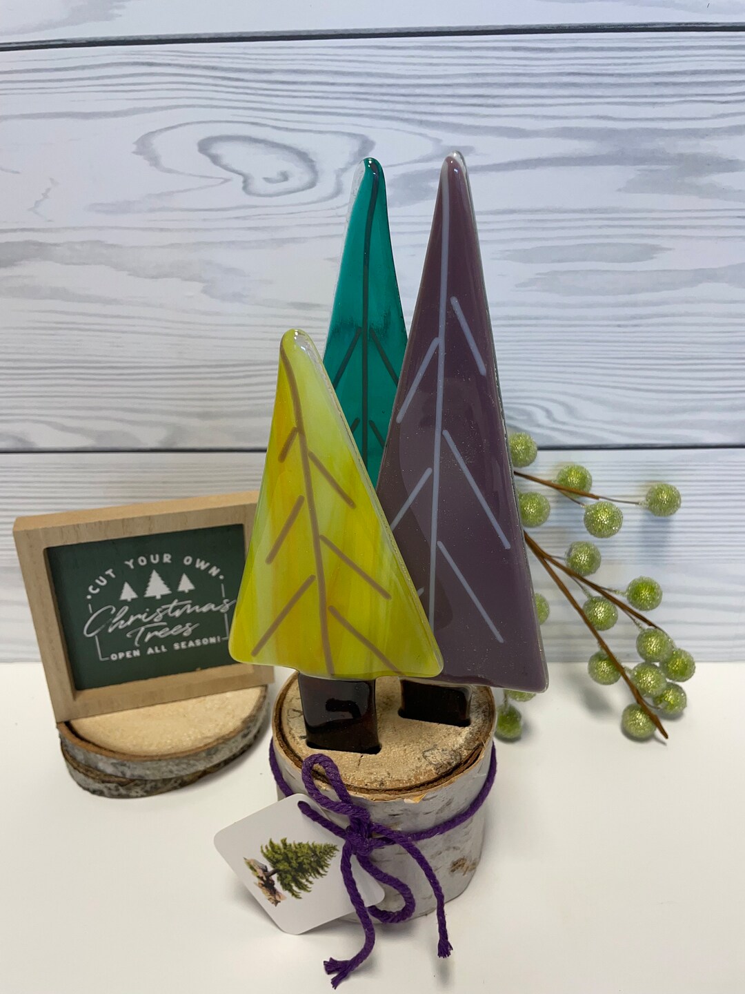 Tree, Fused Glass Tree, Farm House Decor, Cabin, Cottages, Mountain ...