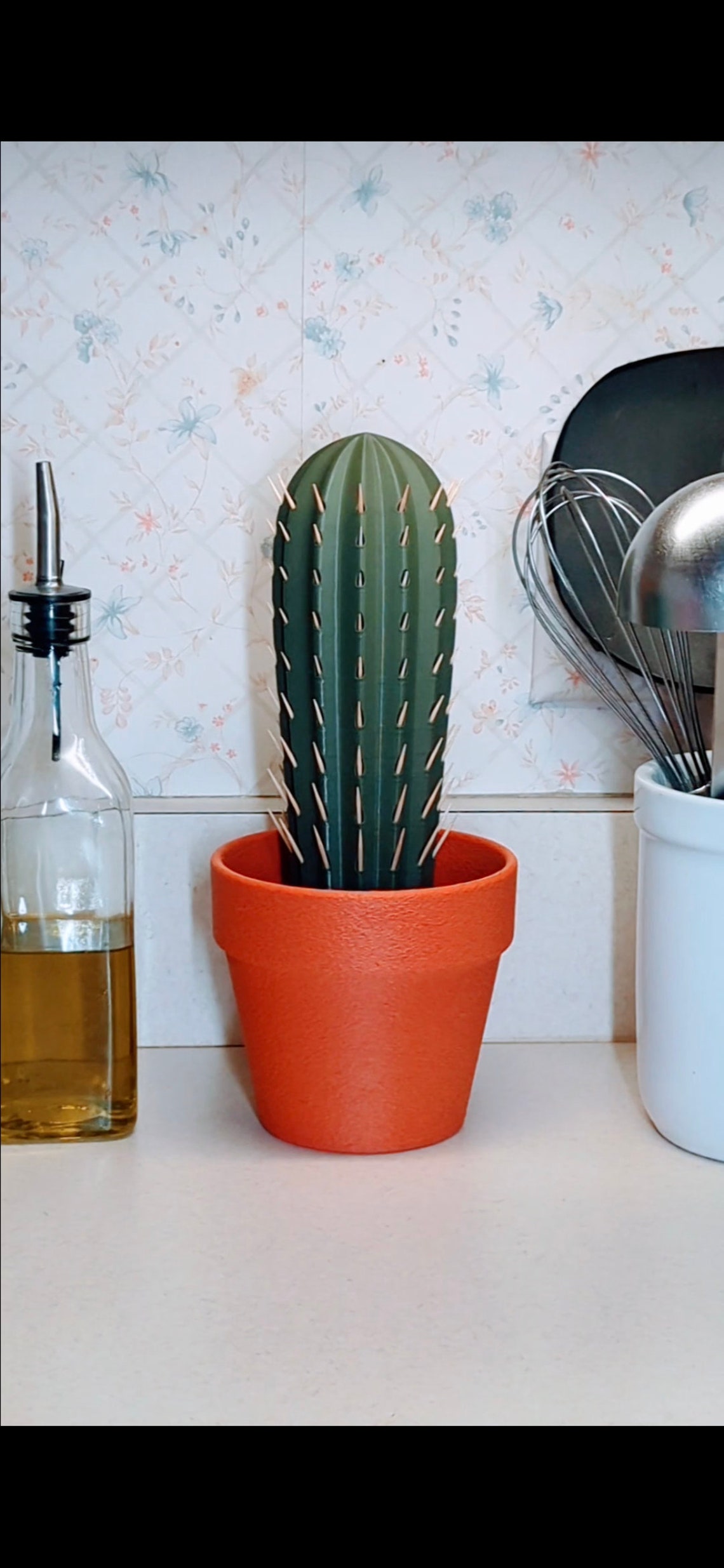 Cactus Toothpick Holder 3D Printed for Kitchen and Dining Room Decor ...