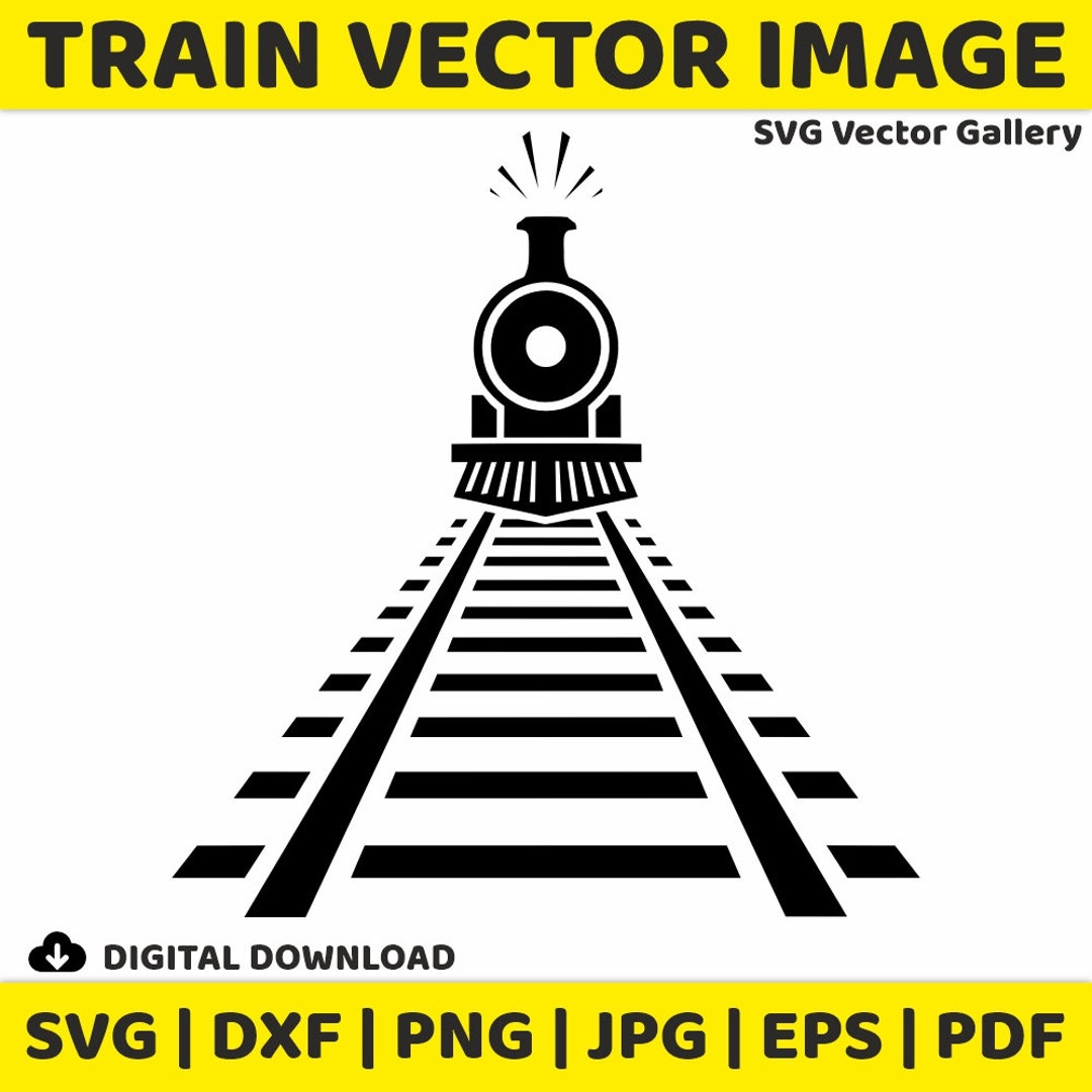 Train Track Vector Image, Svg, Dxf, Png, Eps, Jpg, Pdf - Etsy